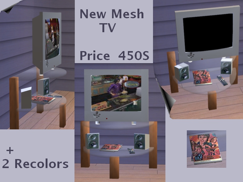 Mod The Sims - New Mesh: TV + 2 recolors