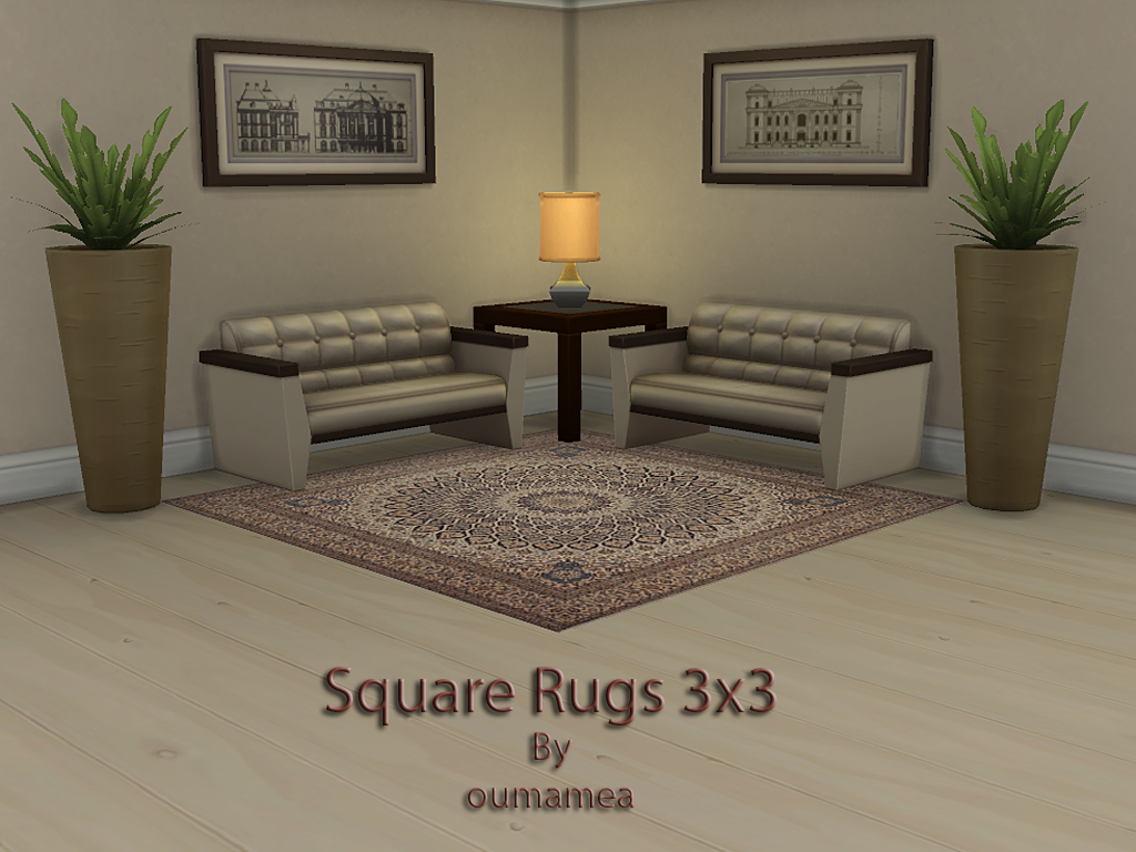 Mod The Sims - Square rugs 3x3. UPDATED 19 Oct 2019