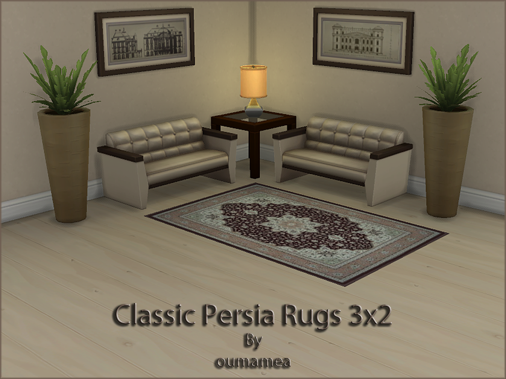 Mod The Sims - Classic Persian Rugs 3x2. Cloned and recolored from ...