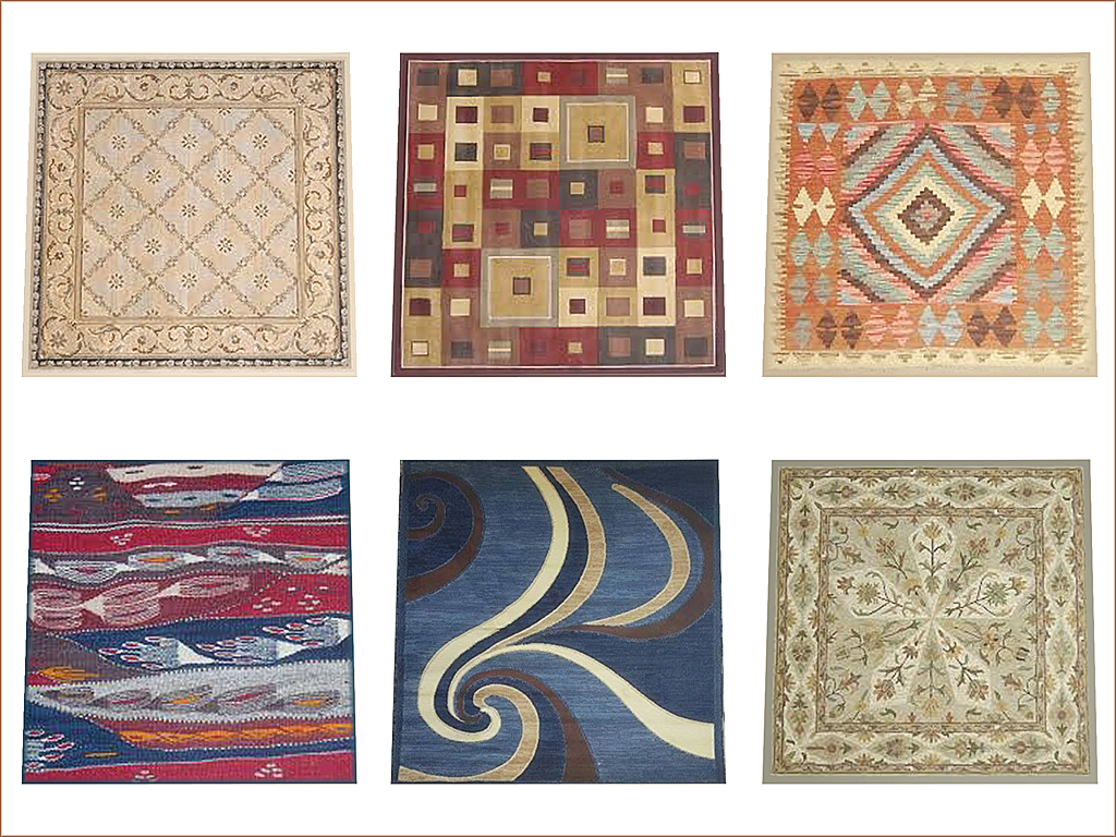 Mod The Sims - Variety of Square 3x3 rugs (New Mesh)