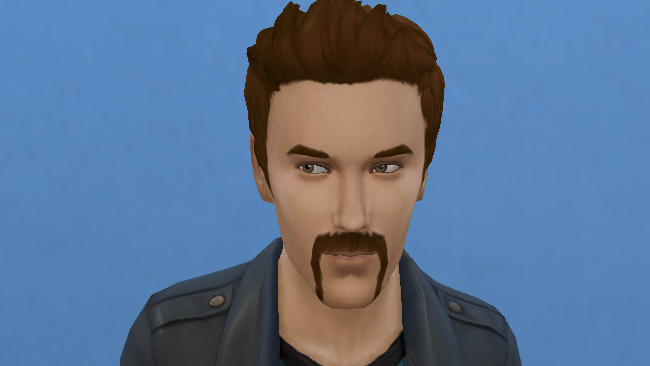 Mod The Sims - Motorbiker beard mustache and muttonchops.