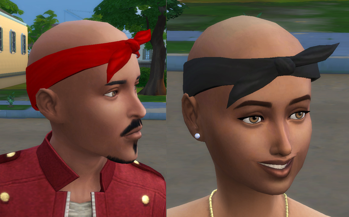 Mod The Sims - S4 Tupac bandana Unisex child to elder.