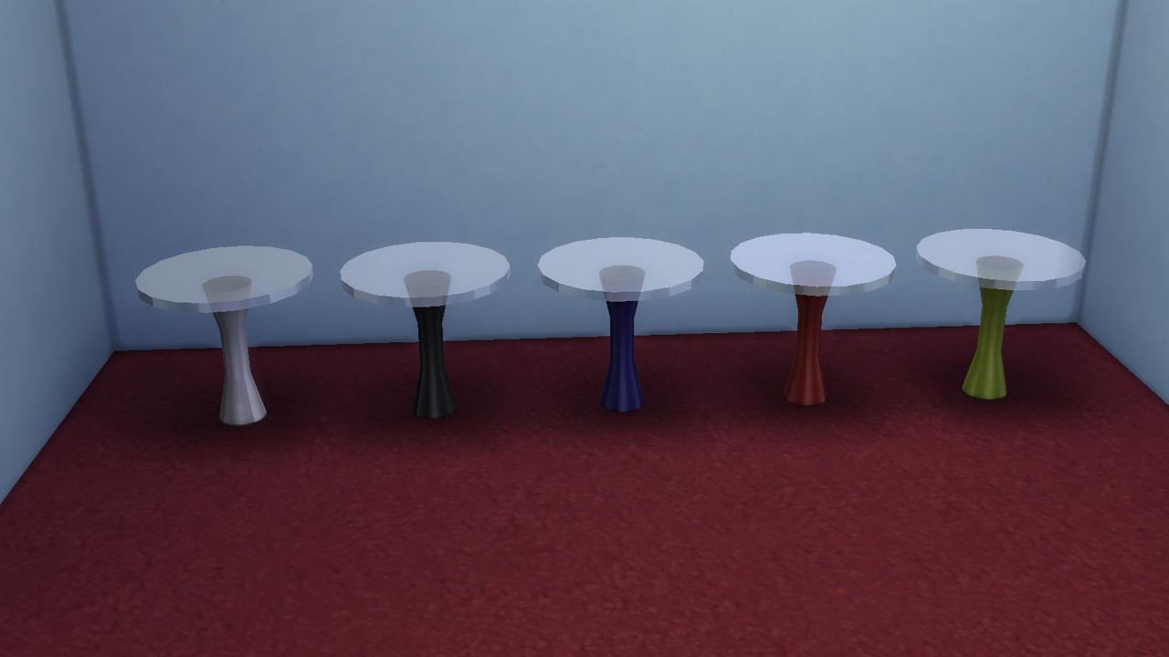 Mod The Sims - Modular L tables, round table for 3 sims and modern chair