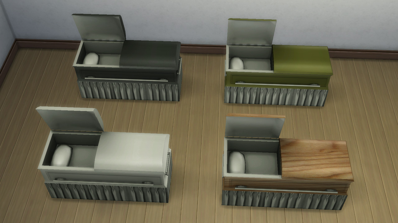 Mod The Sims - Funeral child-baby caskets, bases and casket spread plus ...