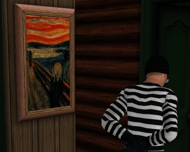 Mod The Sims - 'The Scream' by Edvard Munch (Painting and alarm)
