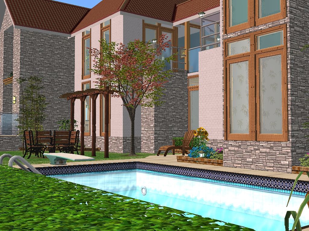 Mod The Sims - 2 Honey Lane - A two story house with 3 bedrooms and 3.5 ...