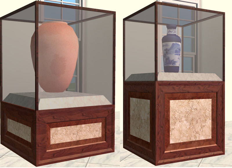 Mod The Sims - Museum Cabinets / Display Cases