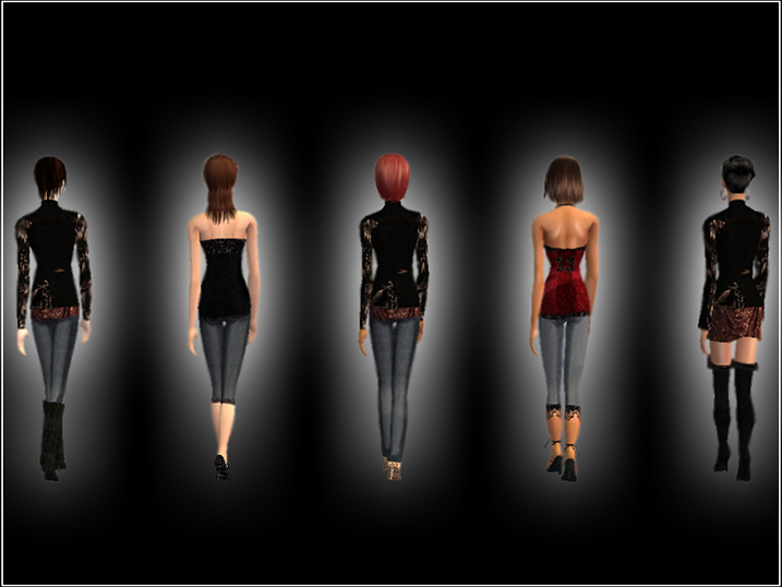 Mod The Sims - Collection of 5 Sparkly New Year Outfits