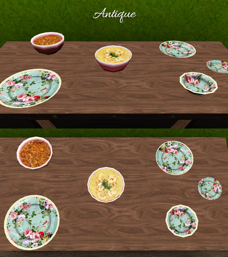 Mod The Sims - Floral Plate Replacements