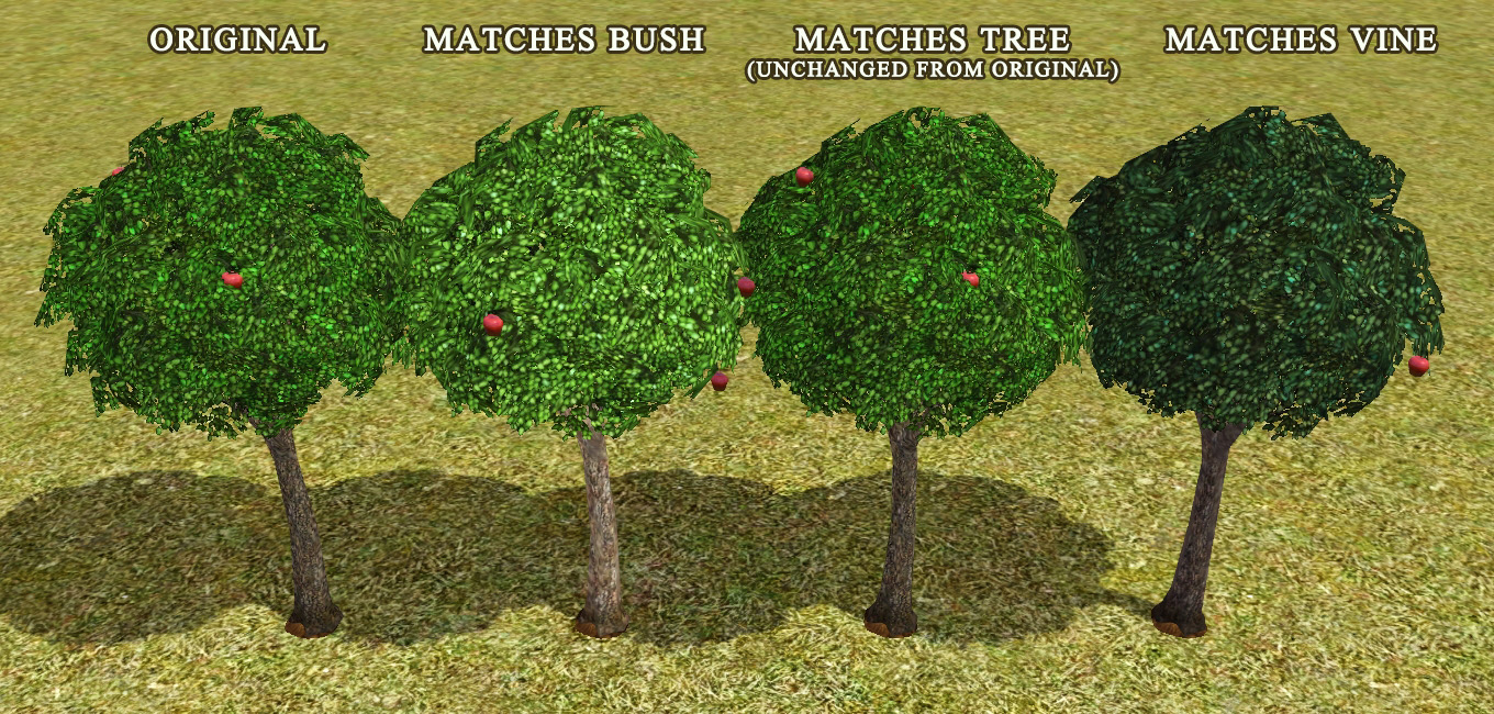 Mod The Sims - 3 Recolors of Harvestable Plants