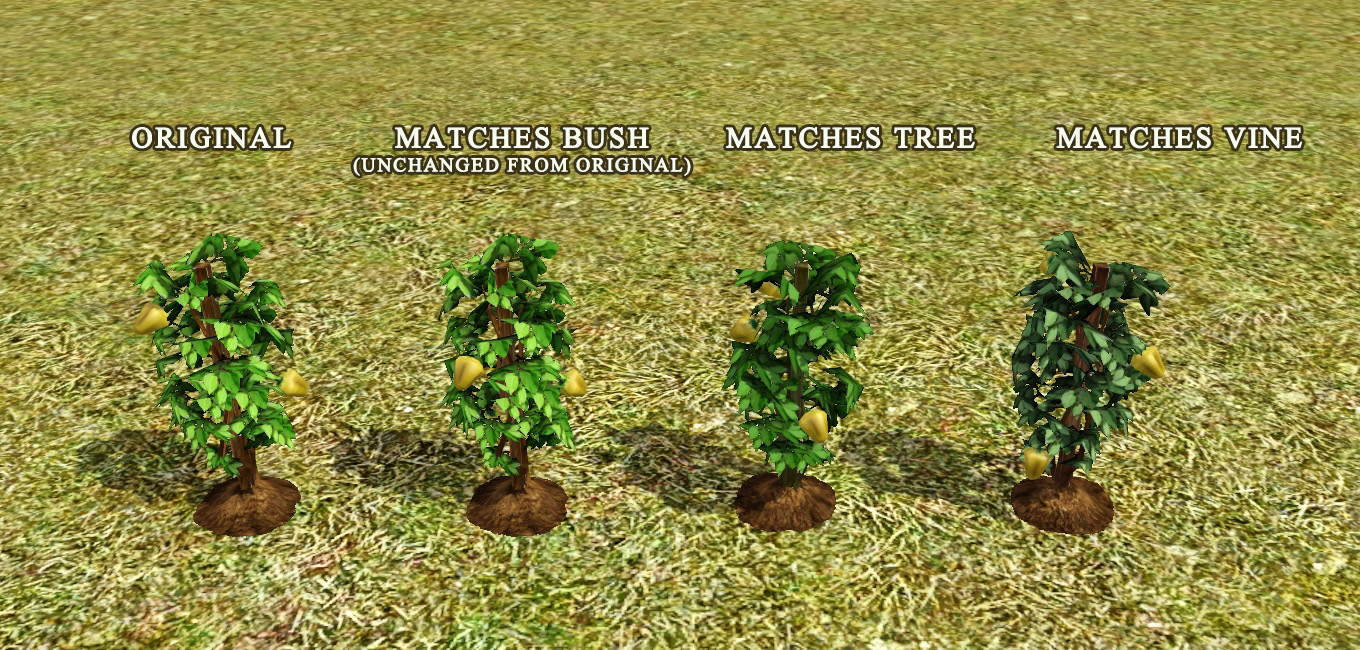 Mod The Sims - 3 Recolors of Harvestable Plants