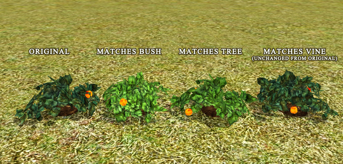 Mod The Sims - 3 Recolors of Harvestable Plants