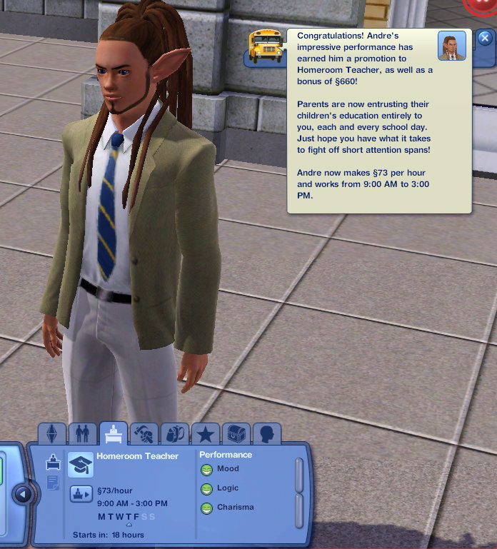 Mod The Sims - Sims 3 Education Career, Full-Time