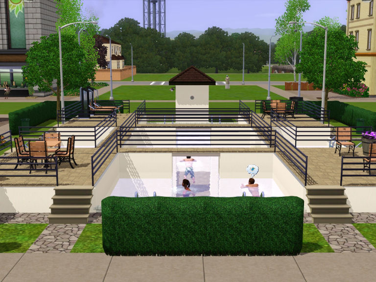 Mod The Sims - Community pool - In case of hot summer day.