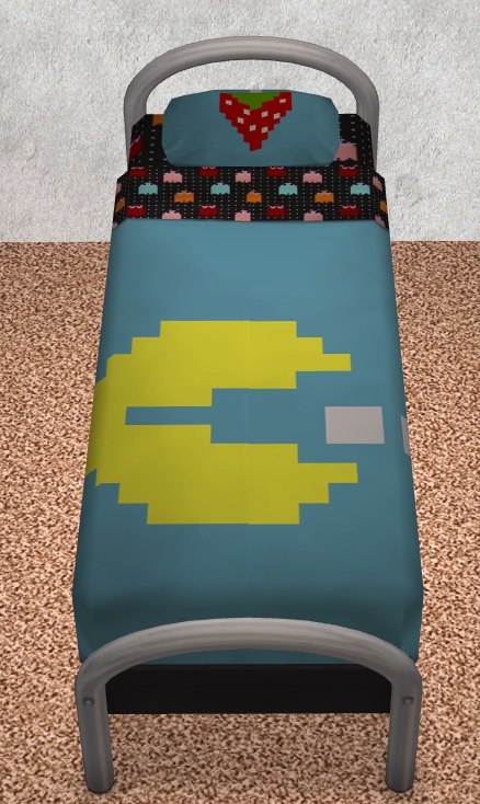 Mod The Sims - Vintage Gamer Bedding - PacMan