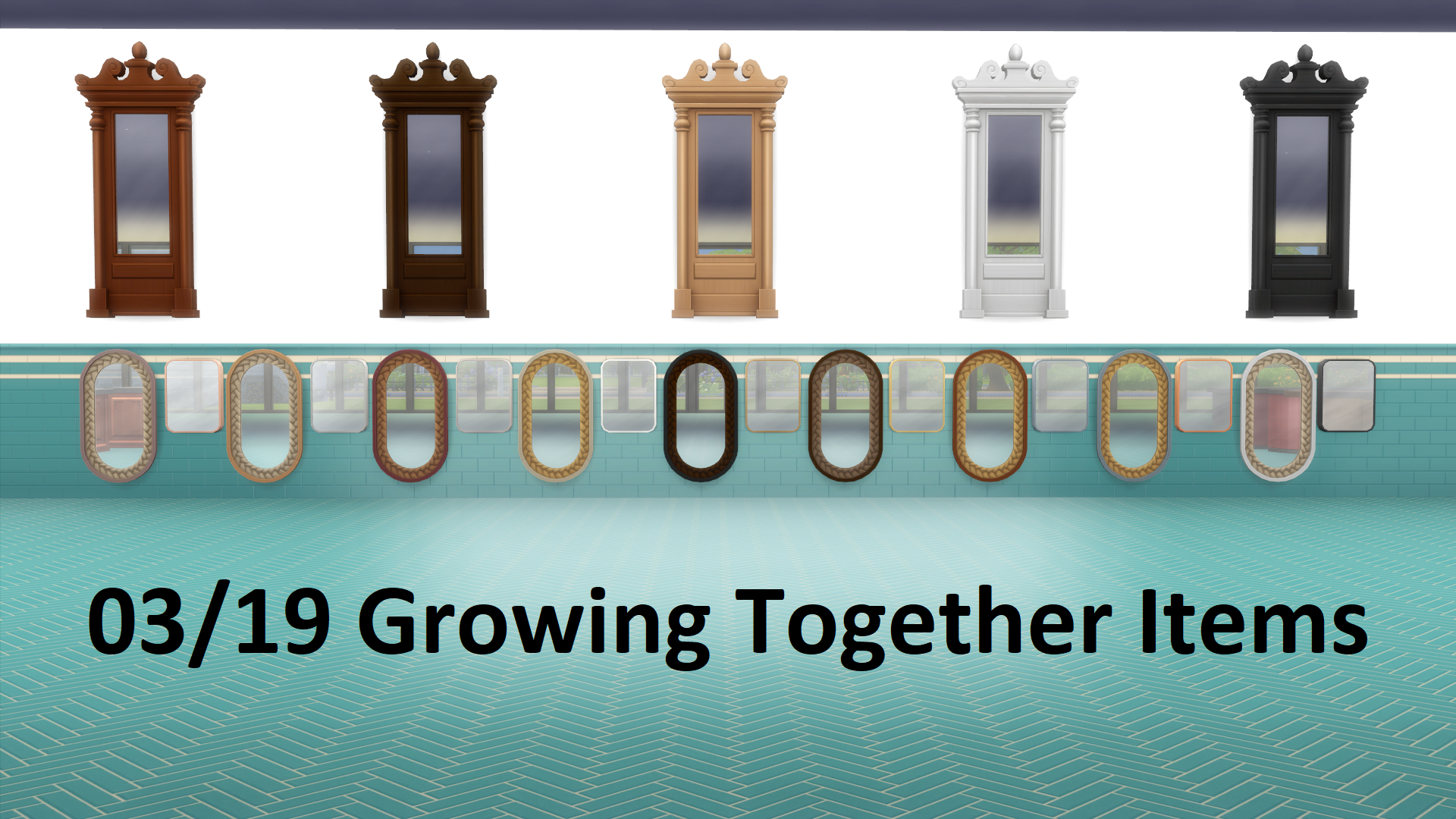 Mod The Sims - Shiftable Mirrors Complete Set