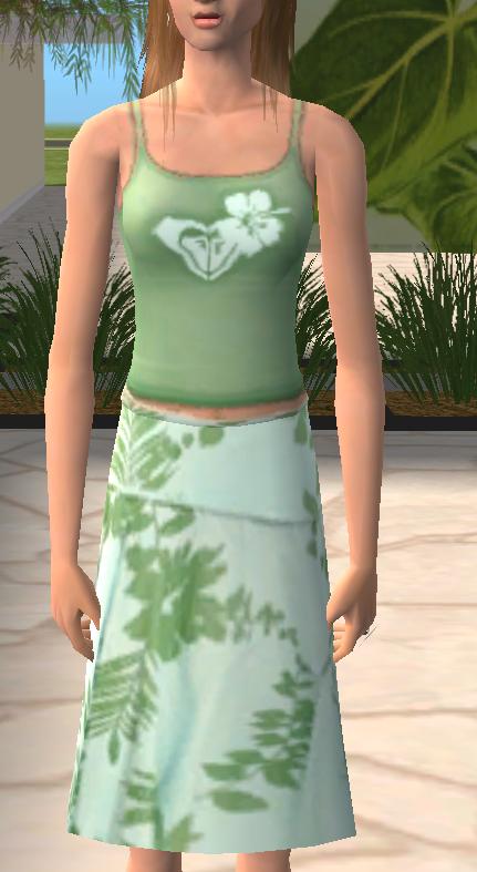 Mod The Sims - Cute Roxy Singlet and Skirt