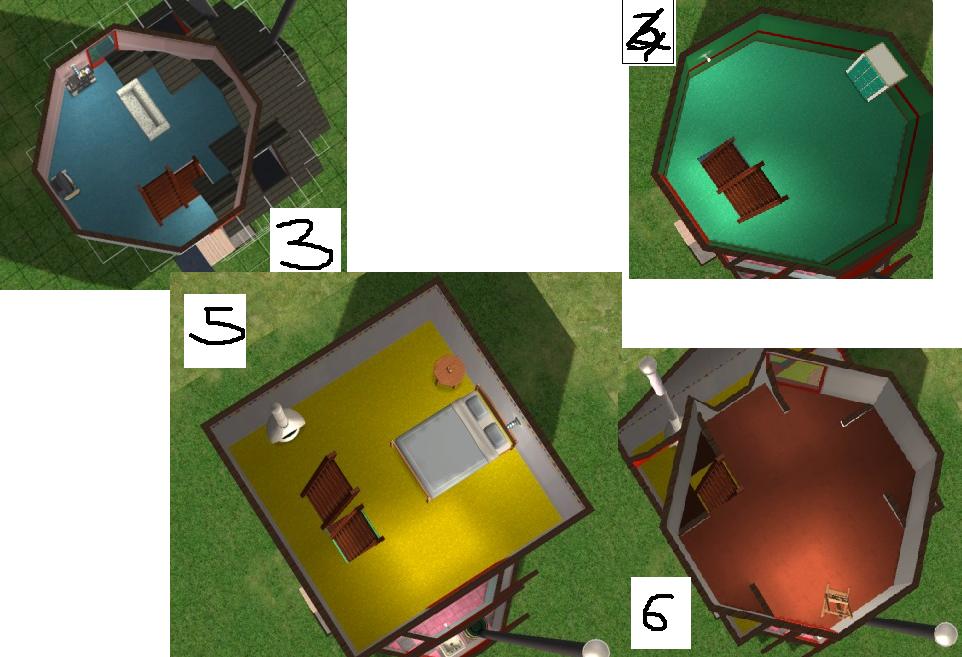 Mod The Sims - Crazy House 2x2 furnished