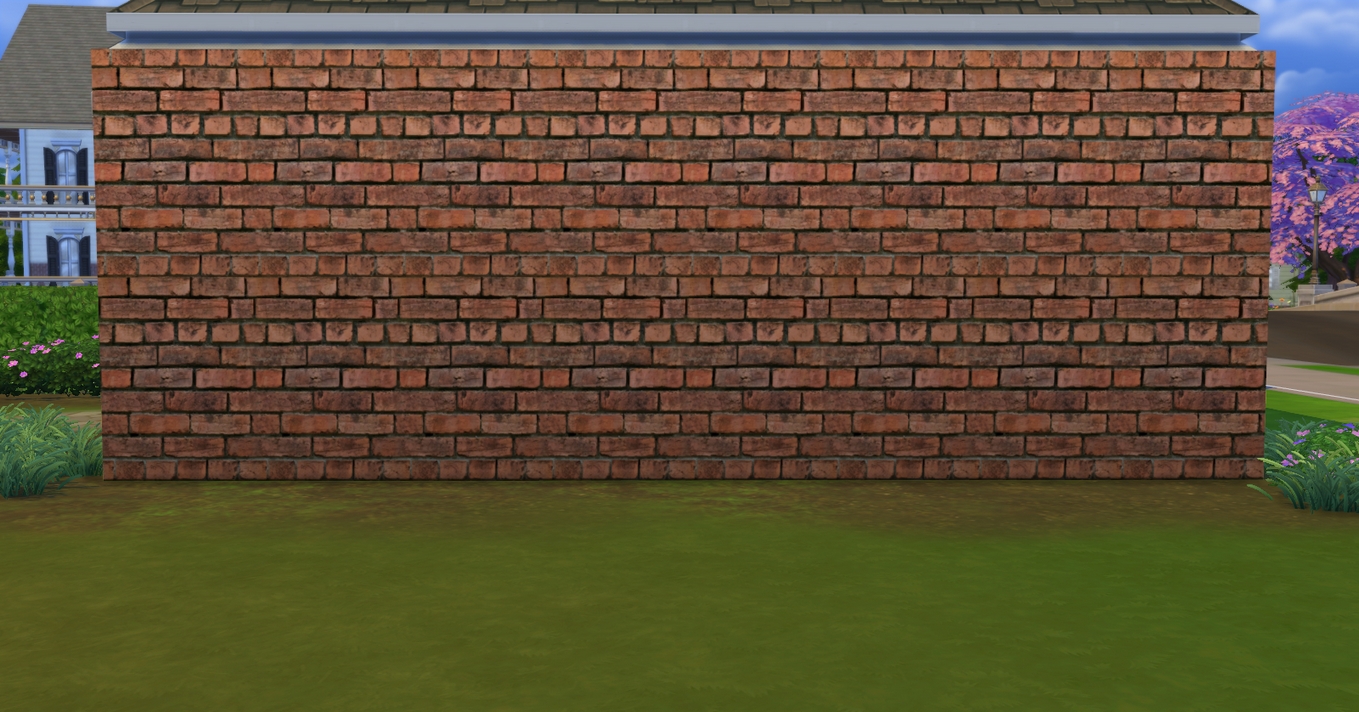 Mod The Sims - Old Red Bricks Wall Covering in 2 colors