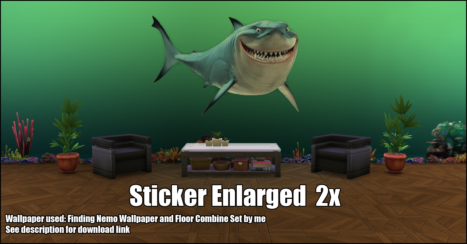 Mod The Sims - Finding Nemo Wall Stickers (StandAlone object)