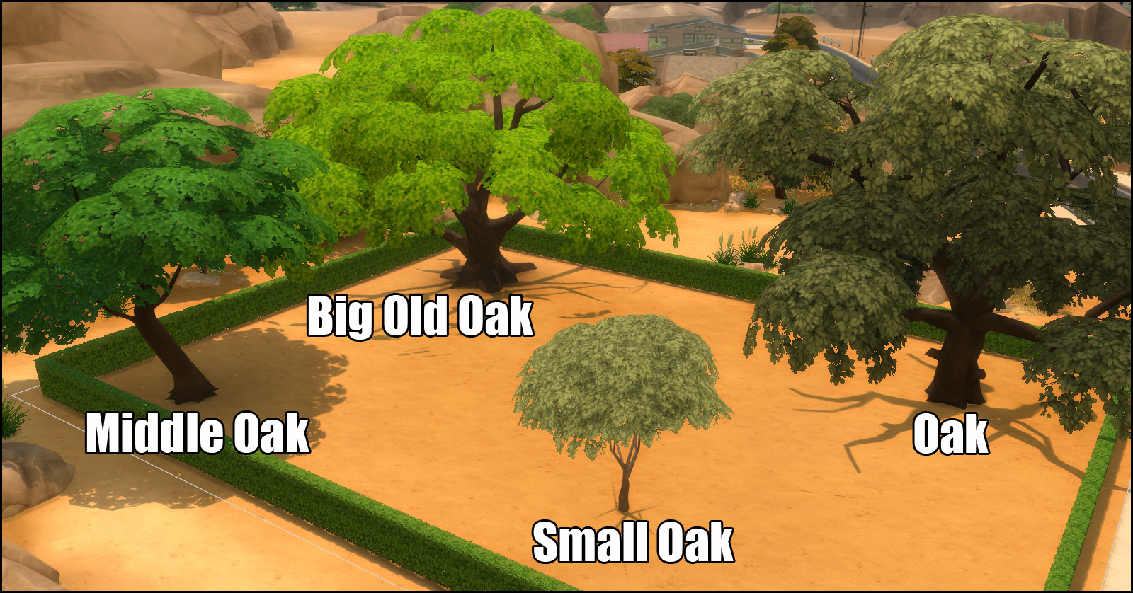 Mod The Sims - Unlocked Oak Pack (8 new trees)