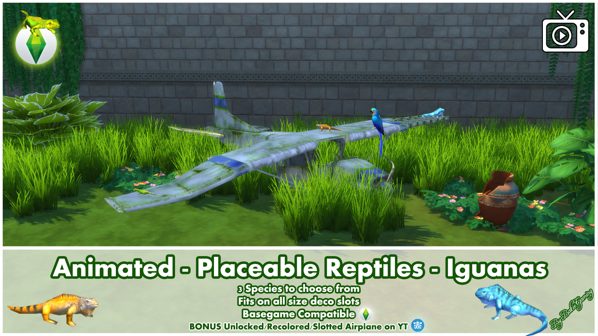 Mod The Sims - Animated - Placeable Reptiles - Iguanas