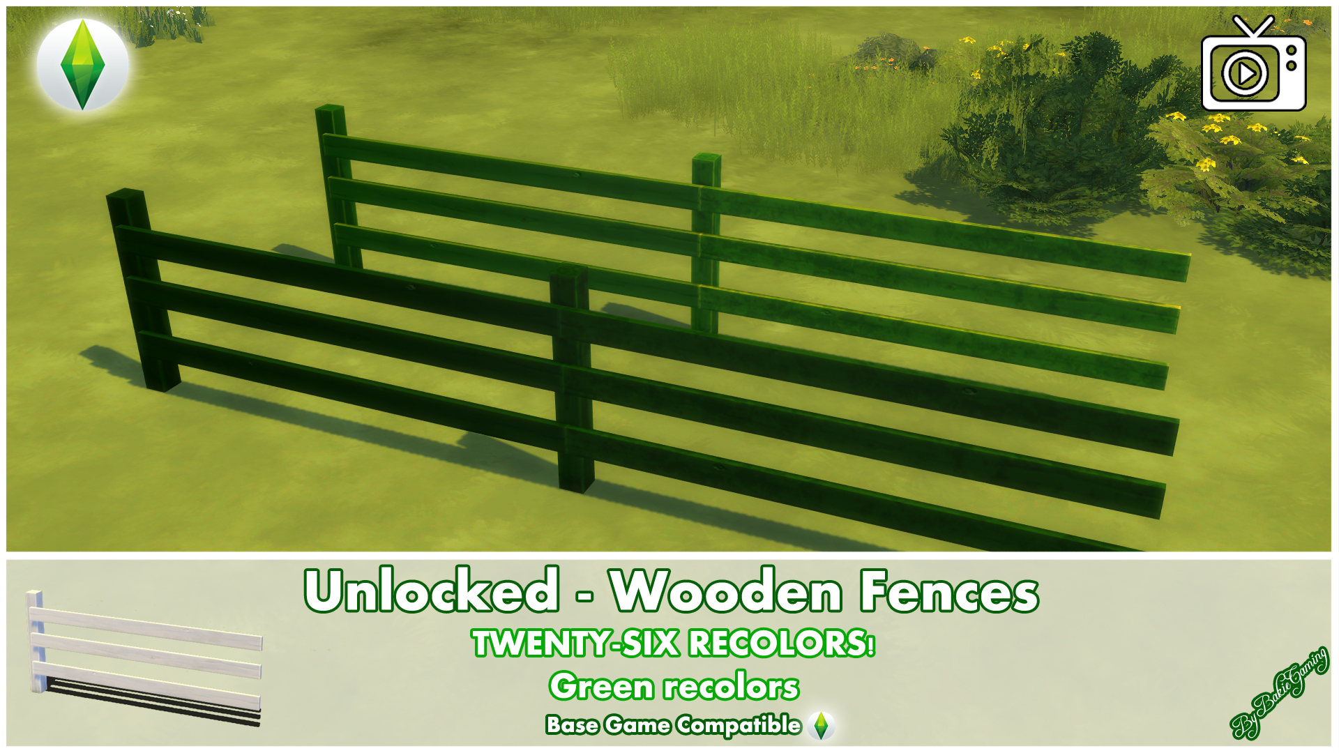 Mod The Sims - Unlocked - Wooden Fences