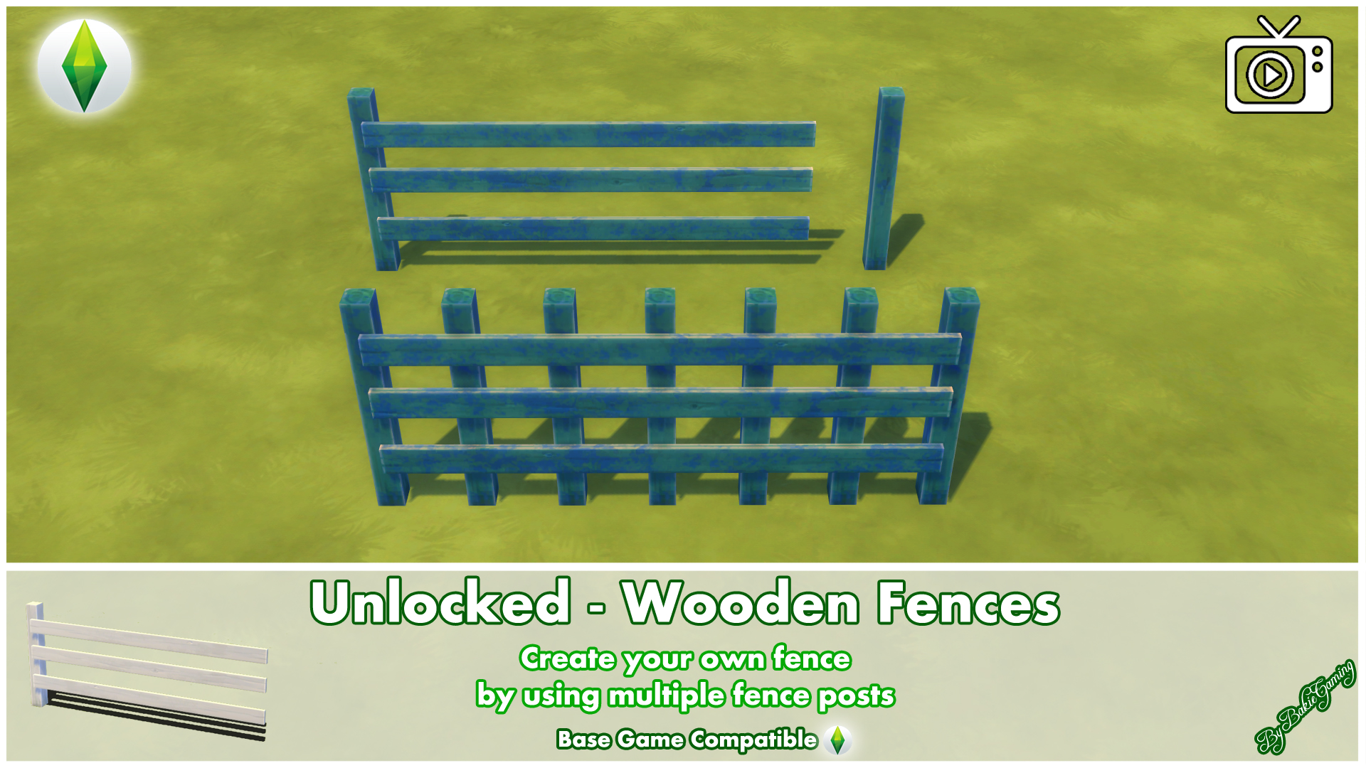 Mod The Sims - Unlocked - Wooden Fences