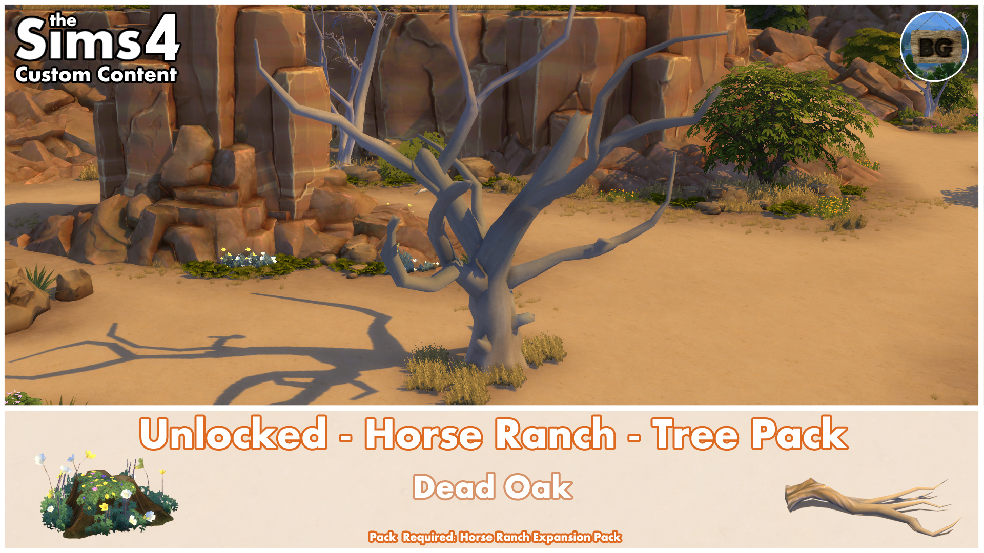 Mod The Sims - Unlocked - Horse Ranch Tree Pack
