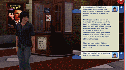 Mod The Sims - Sims 3 Custom Career: Show Business