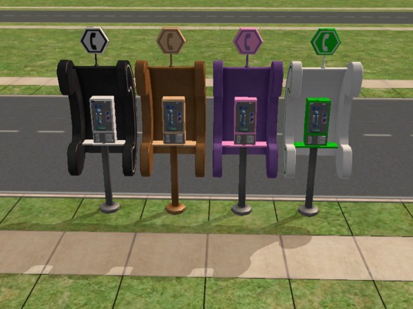 Mod The Sims - Community Lot Phone Booth Recolours