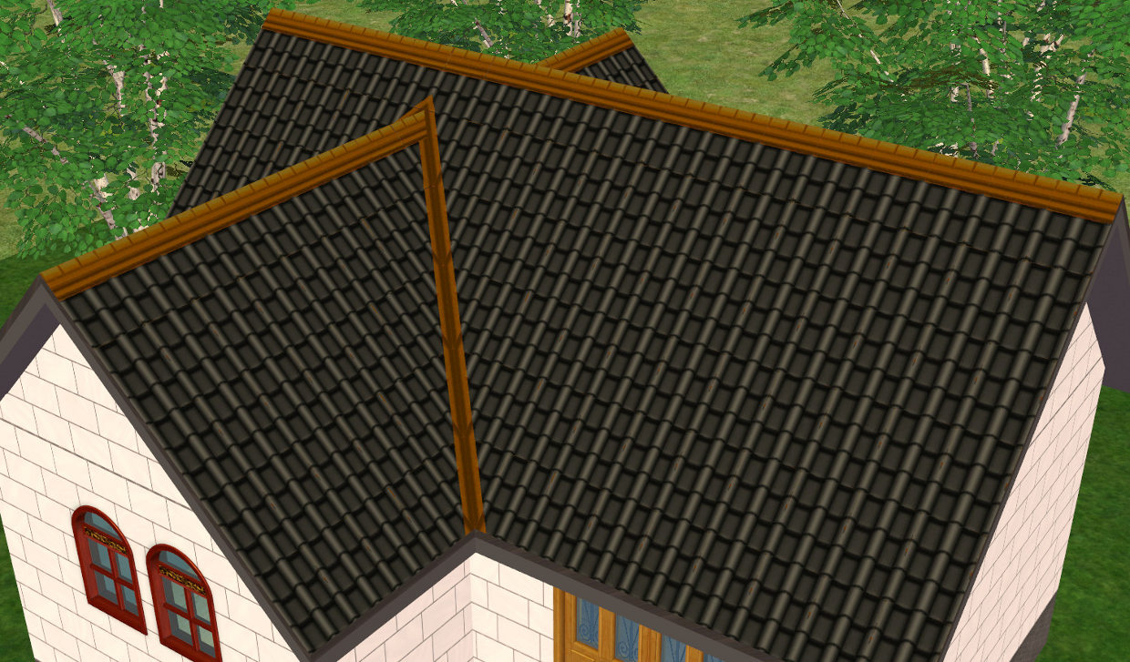 Mod The Sims - 4 Two-Tone Roofs - Maxis Recolors
