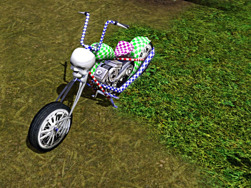 Mod The Sims - Skull / Skeleton Chopper Motorcycle: Now Pets Patch ...