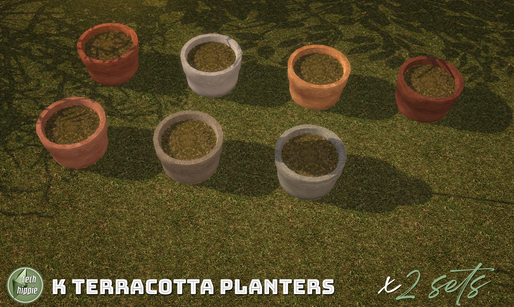 Mod The Sims - Atomik Garden - Outdoor Planters x 2 styles - 2024 Update