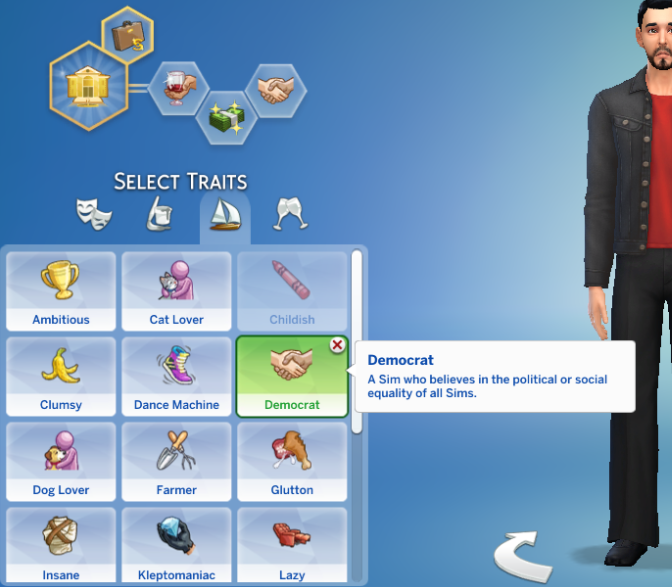 Mod The Sims - Sims 4 Political Party Traits (Updated Both Democrat and ...