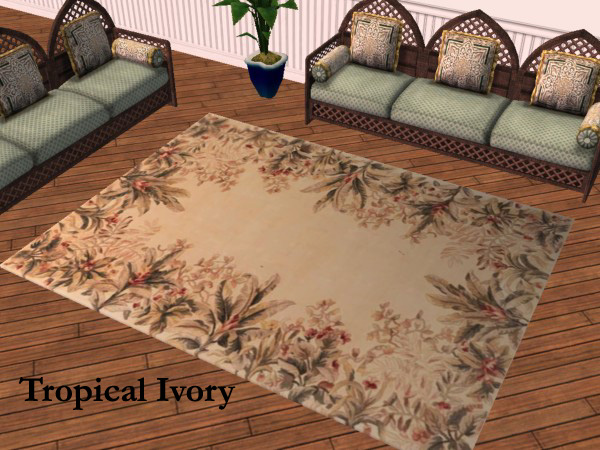 Mod The Sims - RHG 3x4 Echo Rug *Casual JungleTropical* series Recolors