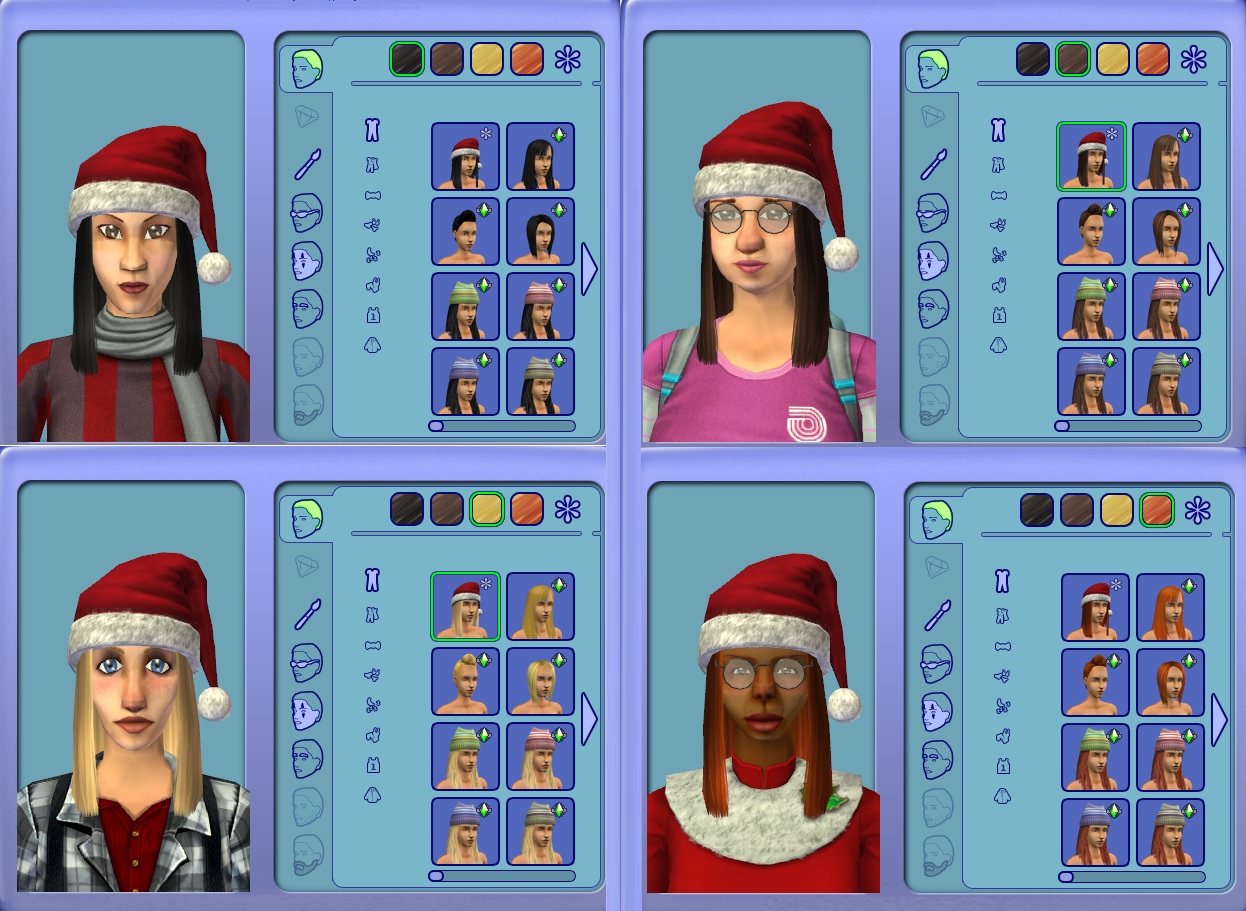 Mod The Sims - Santa Claus Hat Converted For Females