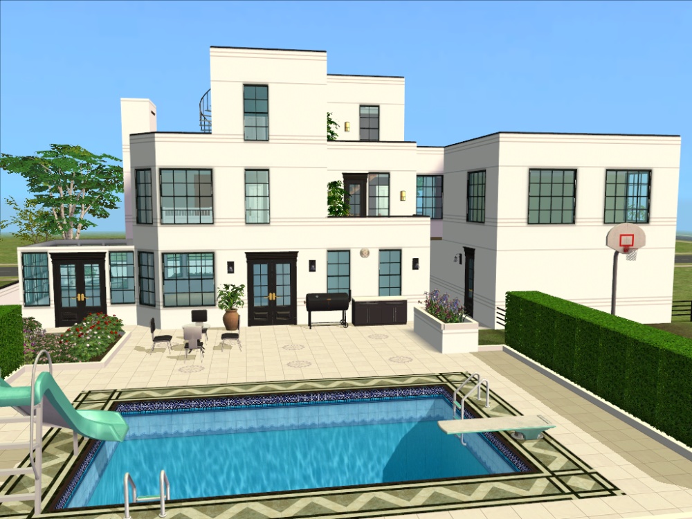 Mod The Sims - The Brixham – a 4 bedroom Art Deco home