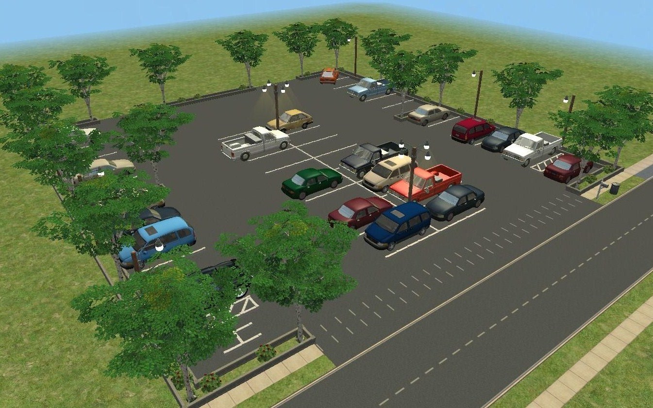 Mod The Sims - SimCity Parking Lots - 5 Lots - NO CC