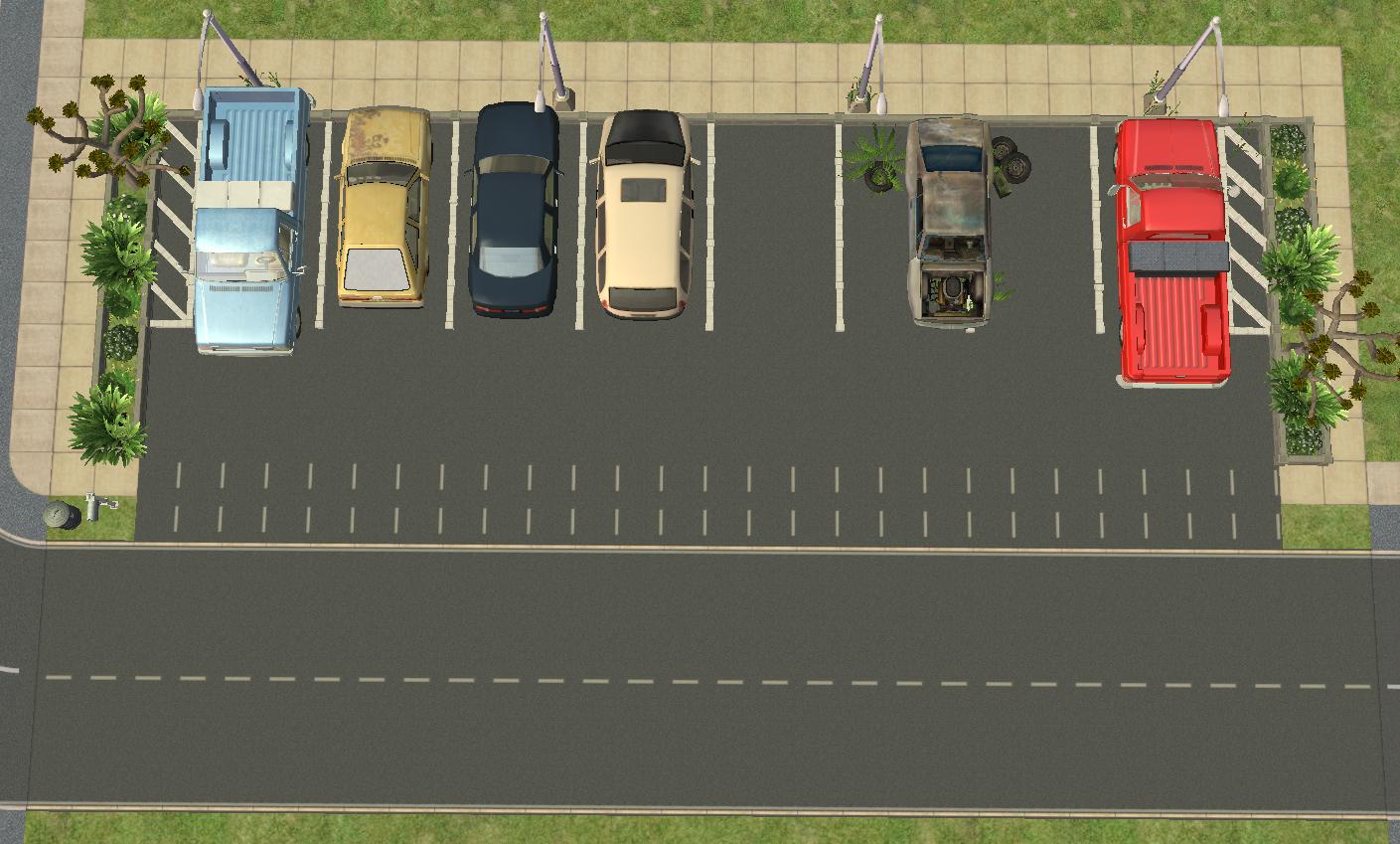 Mod The Sims - SimCity Parking Lots - 5 Lots - NO CC