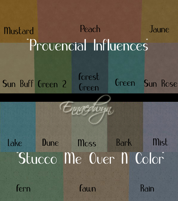Mod The Sims - "Stucco Me Over N Color" Collection #1 & #2