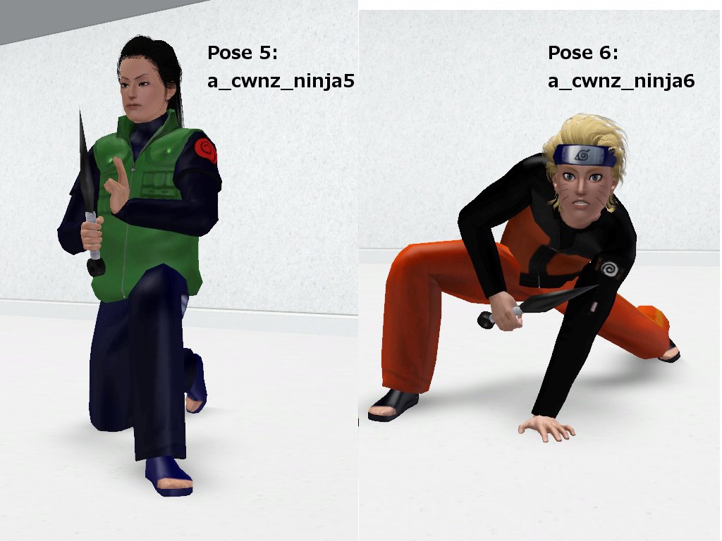 Mod The Sims - Collection of 14 Ninja poses (updated 10/06/11)