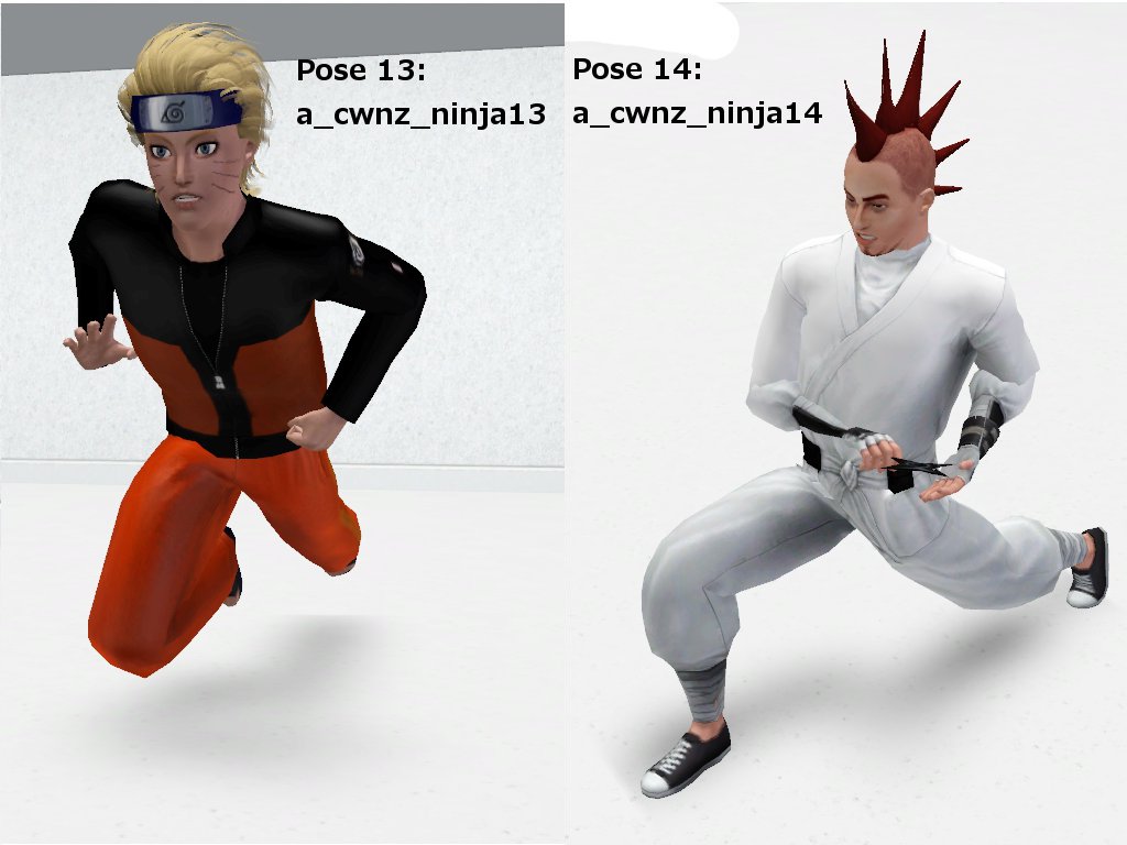 Mod The Sims - Collection of 14 Ninja poses (updated 10/06/11)