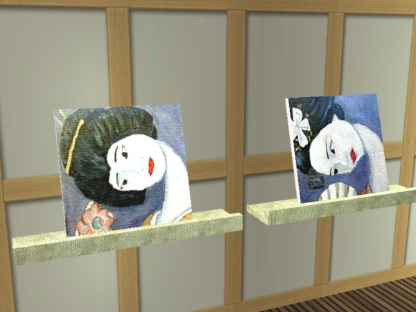 Mod The Sims - Geisha Paintings Set