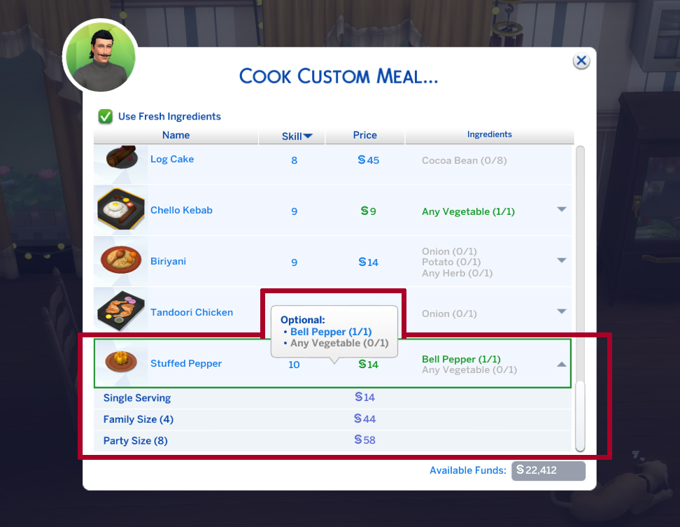 Mod The Sims - Custom Food Stuffed Pepper (Update - 9.7.2020)