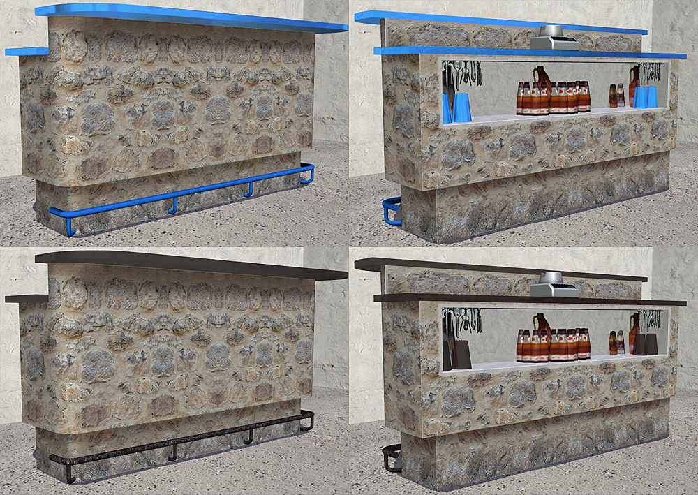 Mod The Sims - Project "Sims-Santorini". Part 4. Set "Old stone bar ...