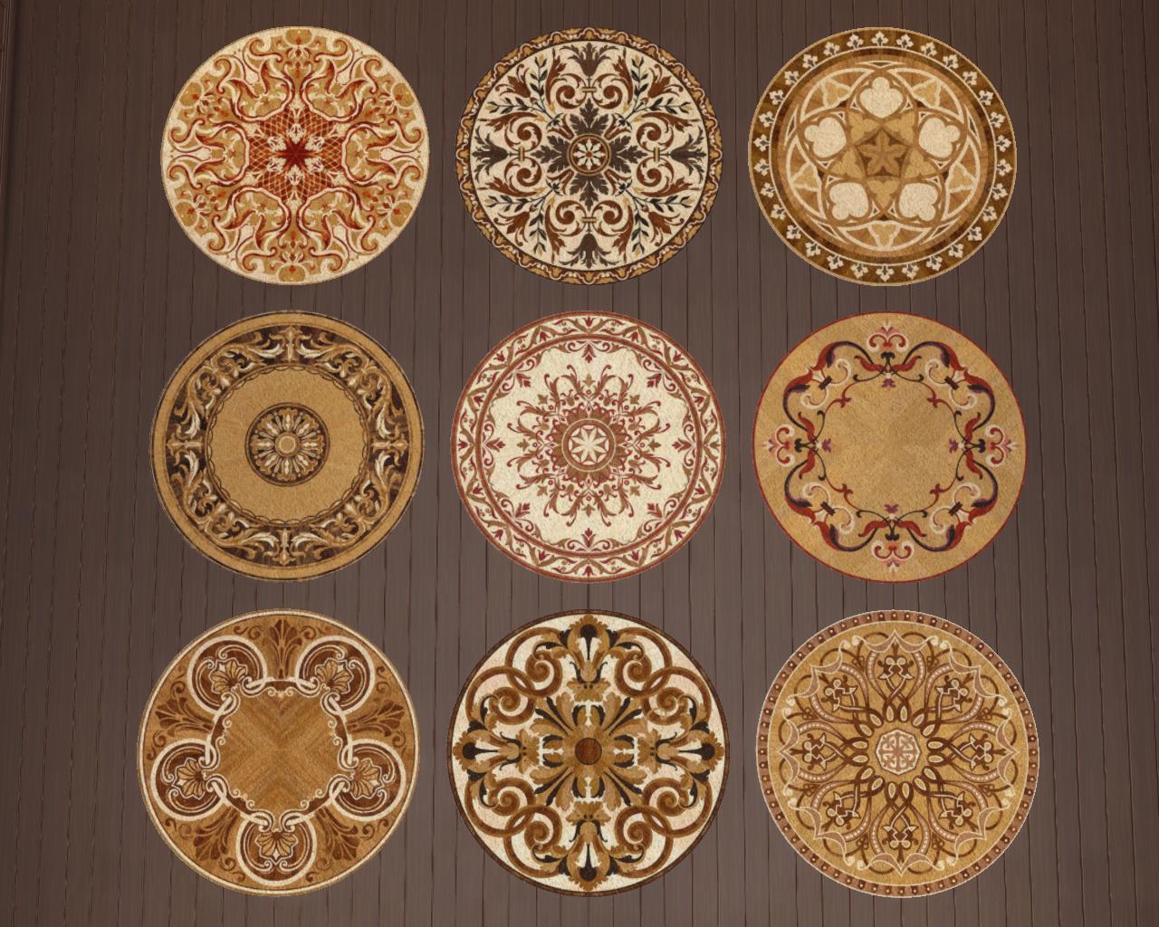 Mod The Sims - Round rug "Exquisite 2"