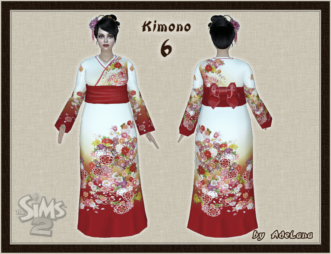 Mod The Sims - Japanese kimono collection (plus size)