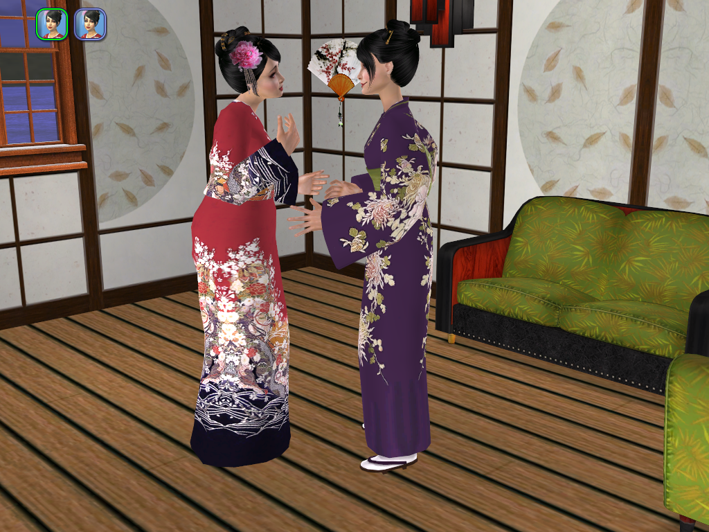 Mod The Sims - Japanese kimono collection (plus size)