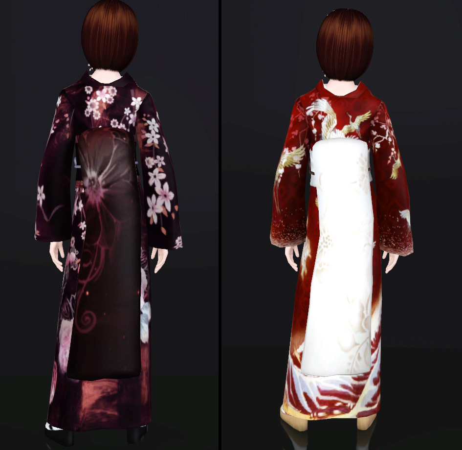 Mod The Sims - UPDATED/Traditional Japanese clothing set